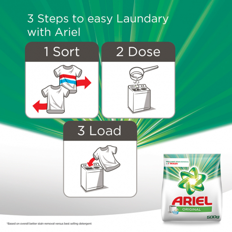Ariel Original Laundry Detergent 500g Pack